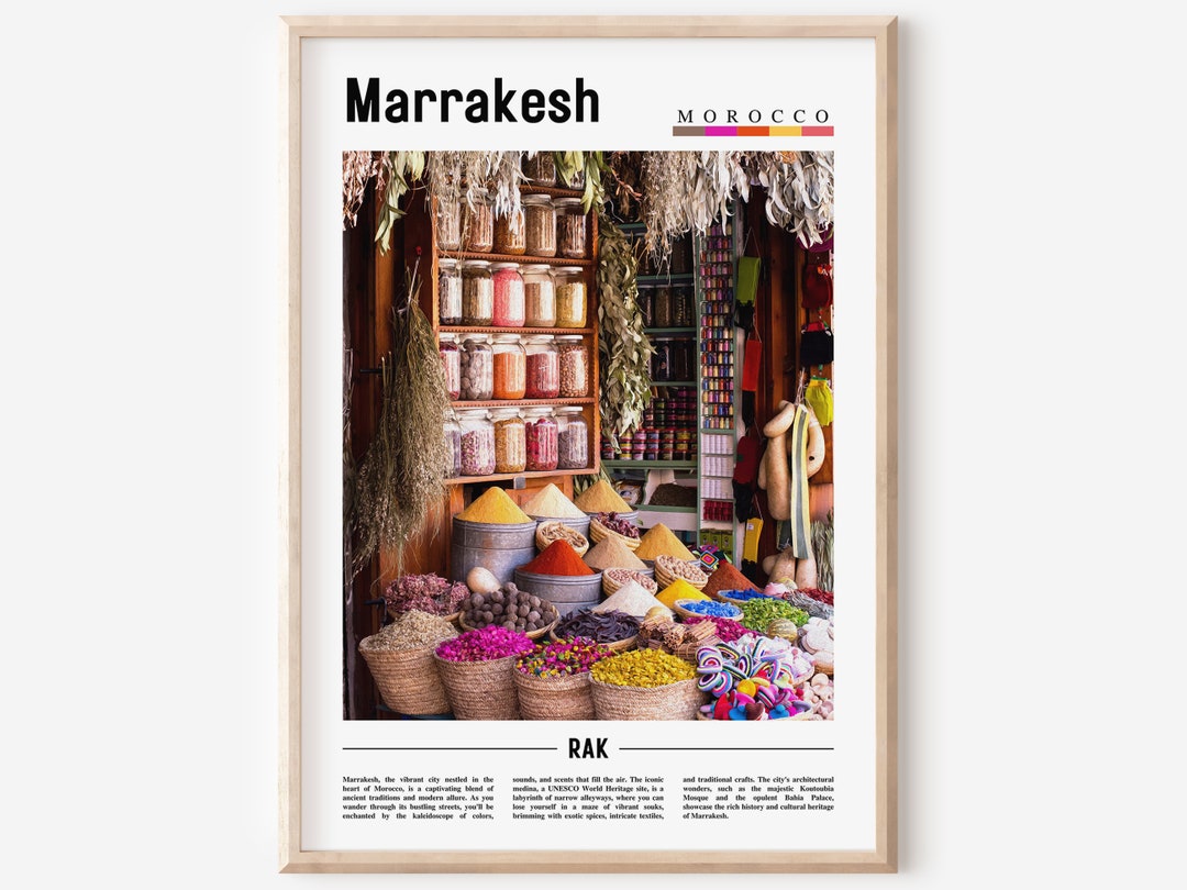 Marrakesh Poster, Marrakesh Print, Marrakesh Wall Art, Minimal Travel ...