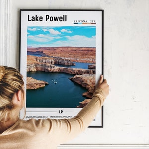 Lake Powell Poster, Lake Powell Print, Lake Powell Wall Art, United ...