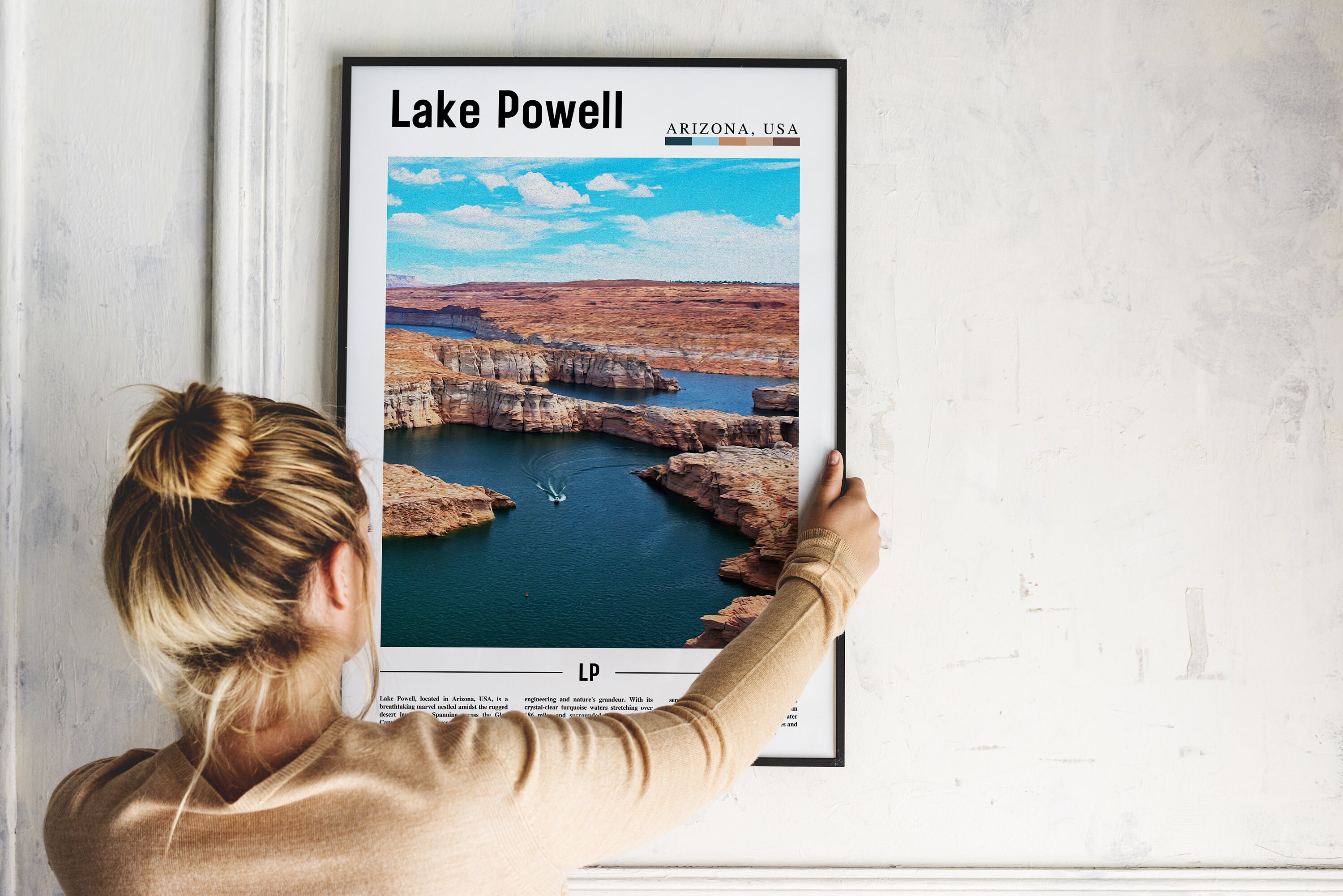 Lake Powell Poster, Lake Powell Print, Lake Powell Wall Art, United ...
