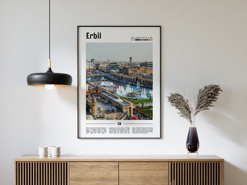 Erbil Poster Erbil Print Erbil Wall Art Minimal Travel - Etsy
