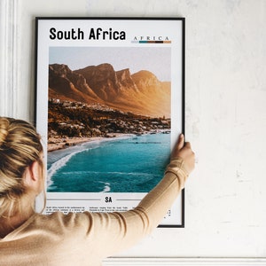 South Africa Poster, South Africa Print, South Africa Wall Art, Minimal ...