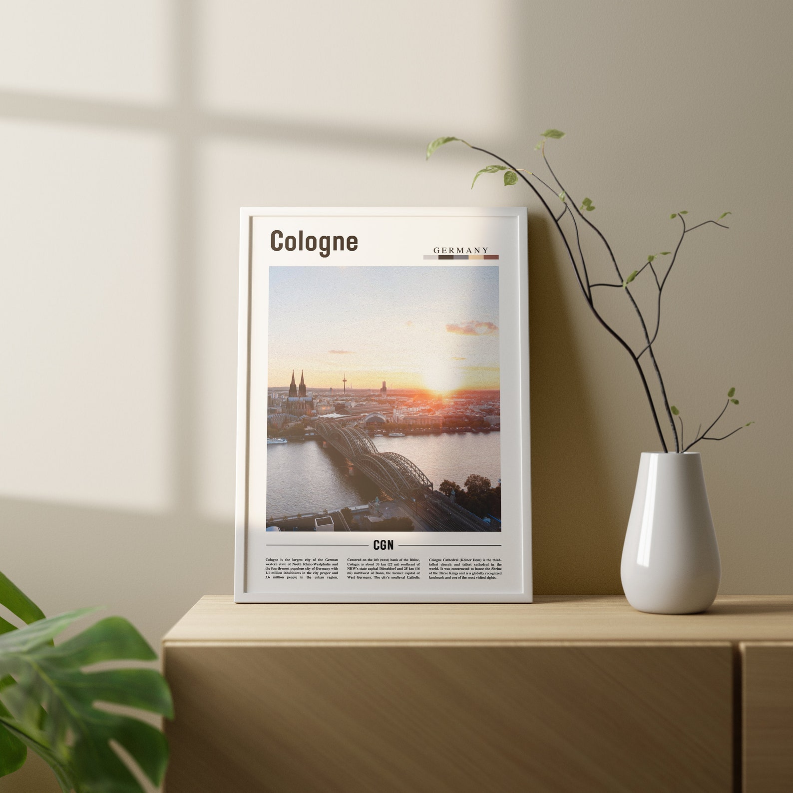 Cologne Print, Cologne Poster, Cologne Wall Art, Minimal Travel Print ...