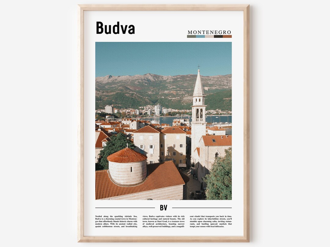 Budva Poster, Budva Print, Budva Wall Art, Europe Photo, Europe Poster ...