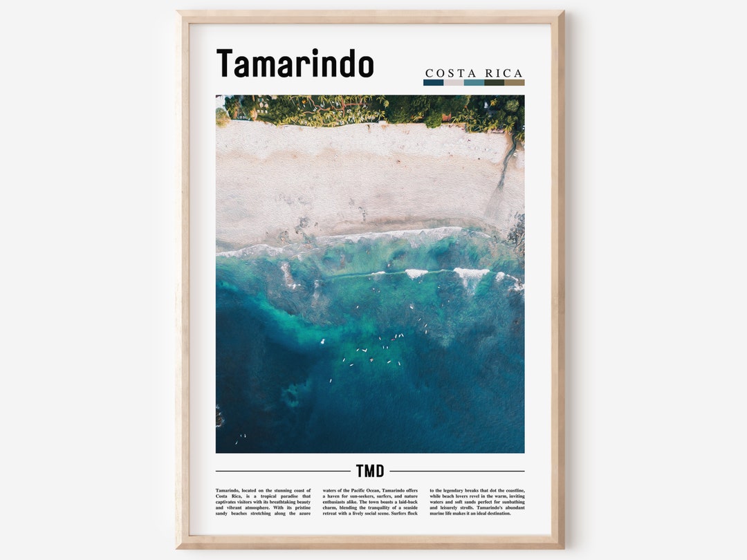 Tamarindo Poster, Tamarindo Print, Tamarindo Wall Art, Minimal Travel ...