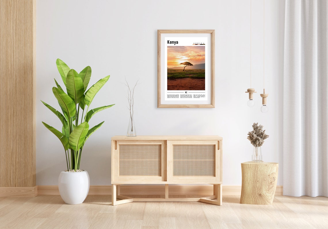 Kenya Poster, Kenya Print, Kenya Wall Art, Minimal Travel Print, Travel ...