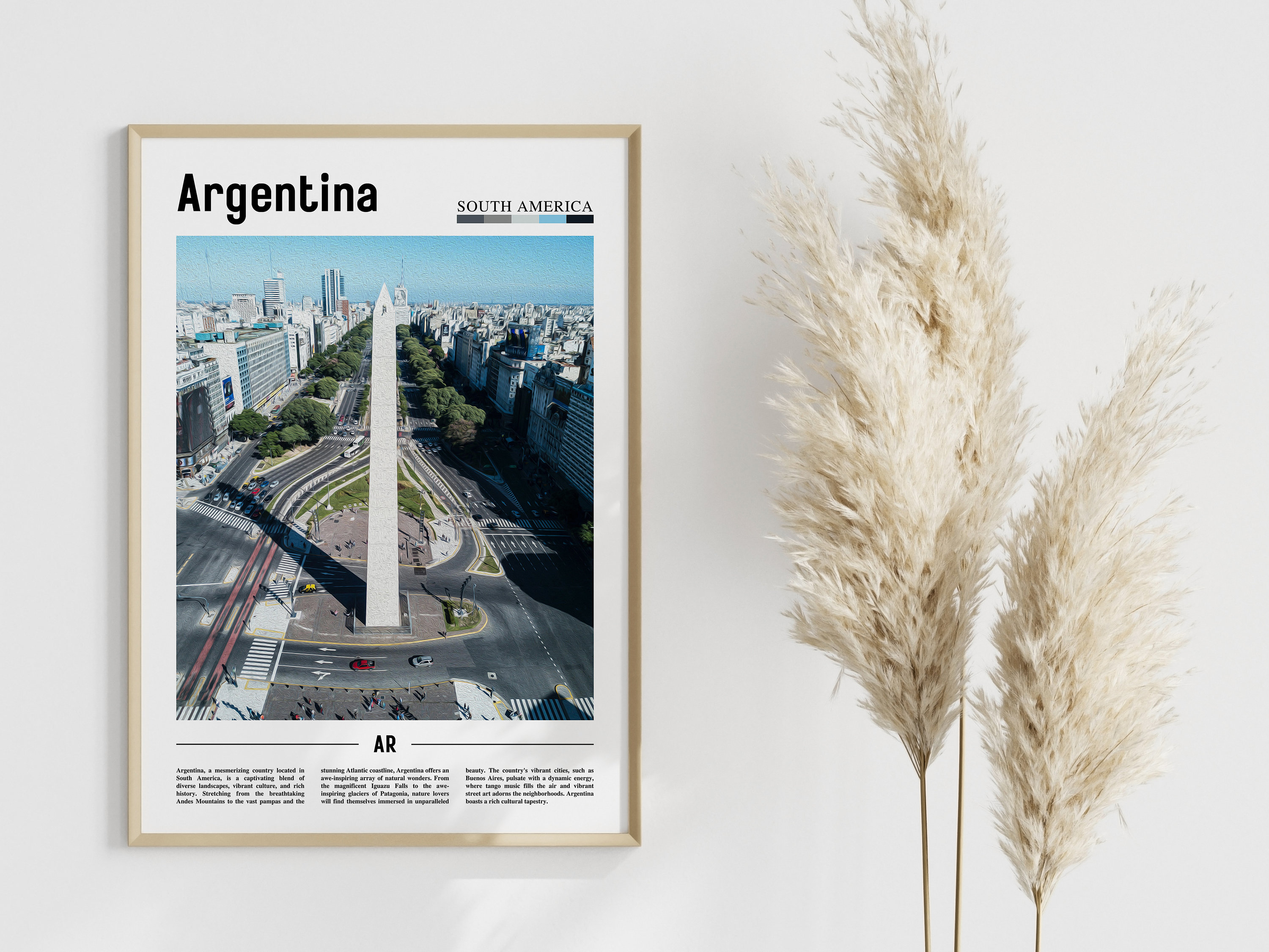 Argentina Poster, Argentina Print, Argentina Wall Art, South America ...