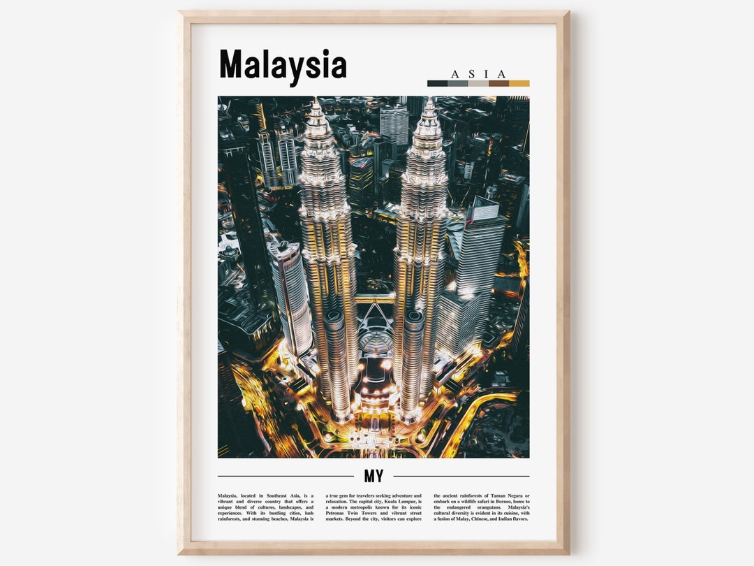Malaysia Poster, Malaysia Print, Malaysia Wall Art, Asia Print, Asia ...
