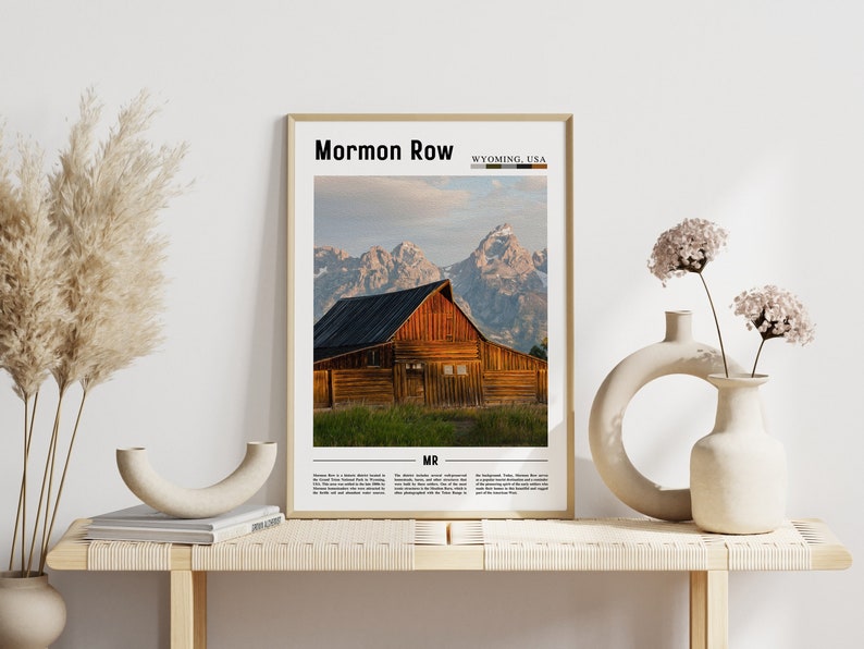Mormon Row Poster, Mormon Row Print, Mormon Row Wall Art, United States ...