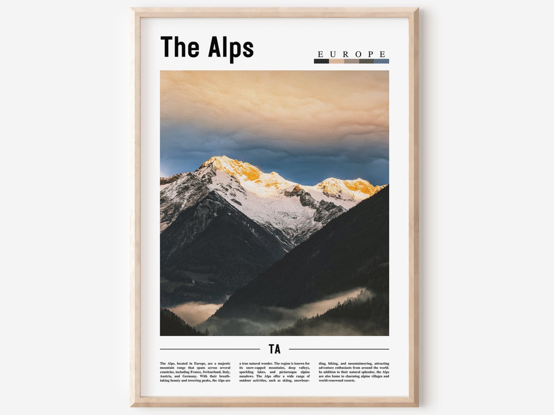 The Alps Poster, the Alps Print, the Alps Wall Art, Europe Photo ...