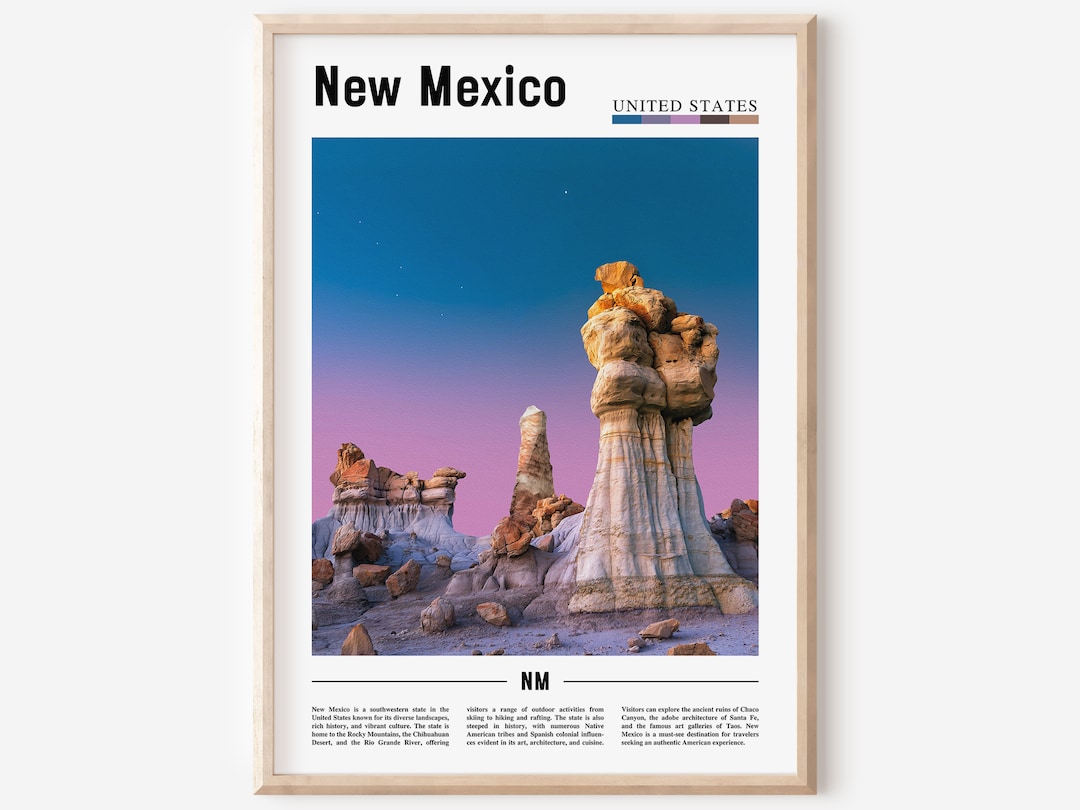 New Mexico Poster, New Mexico Print, New Mexico Wandkunst, USA Foto ...