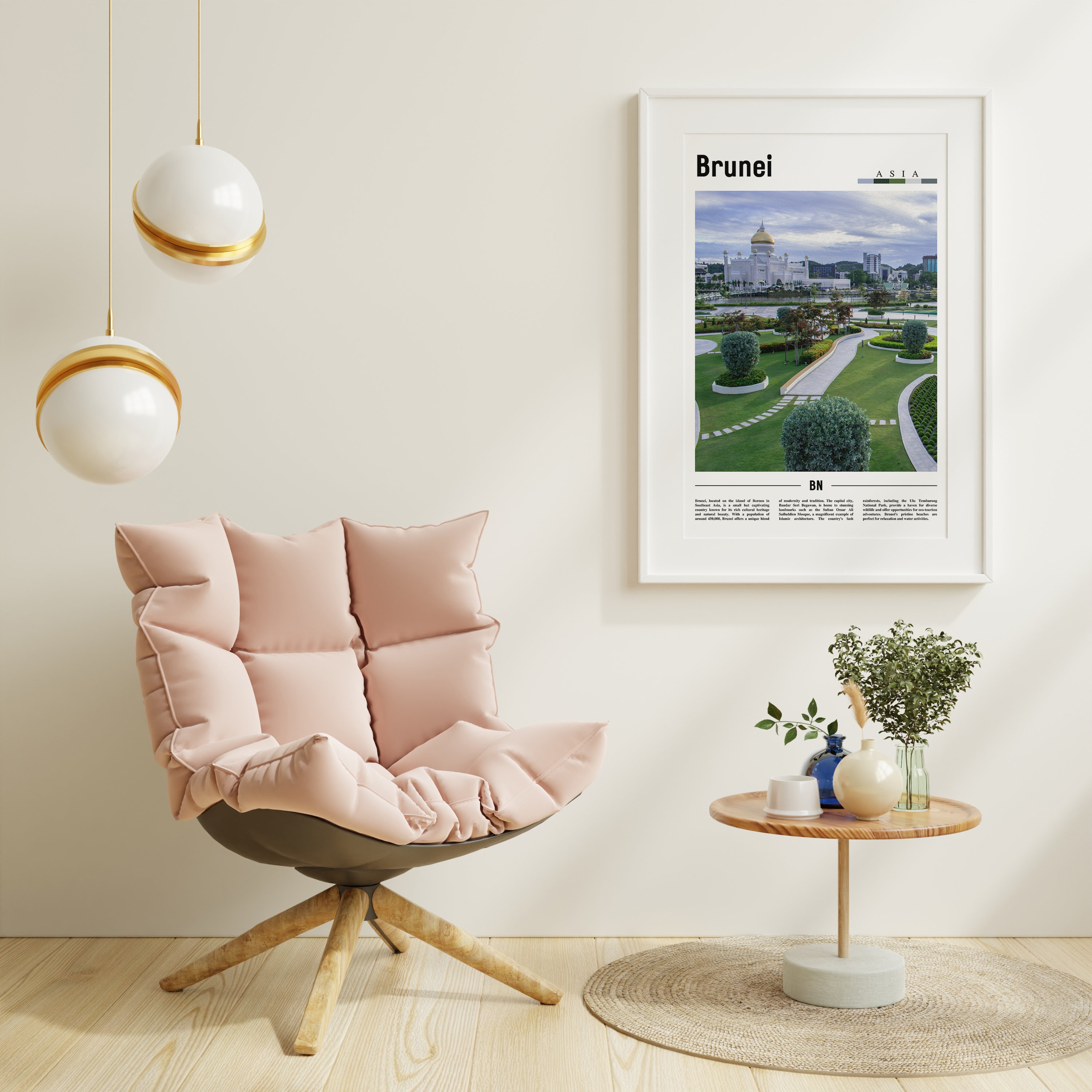 Brunei Poster Brunei Print Brunei Wall Art Asia Print Asia - Etsy