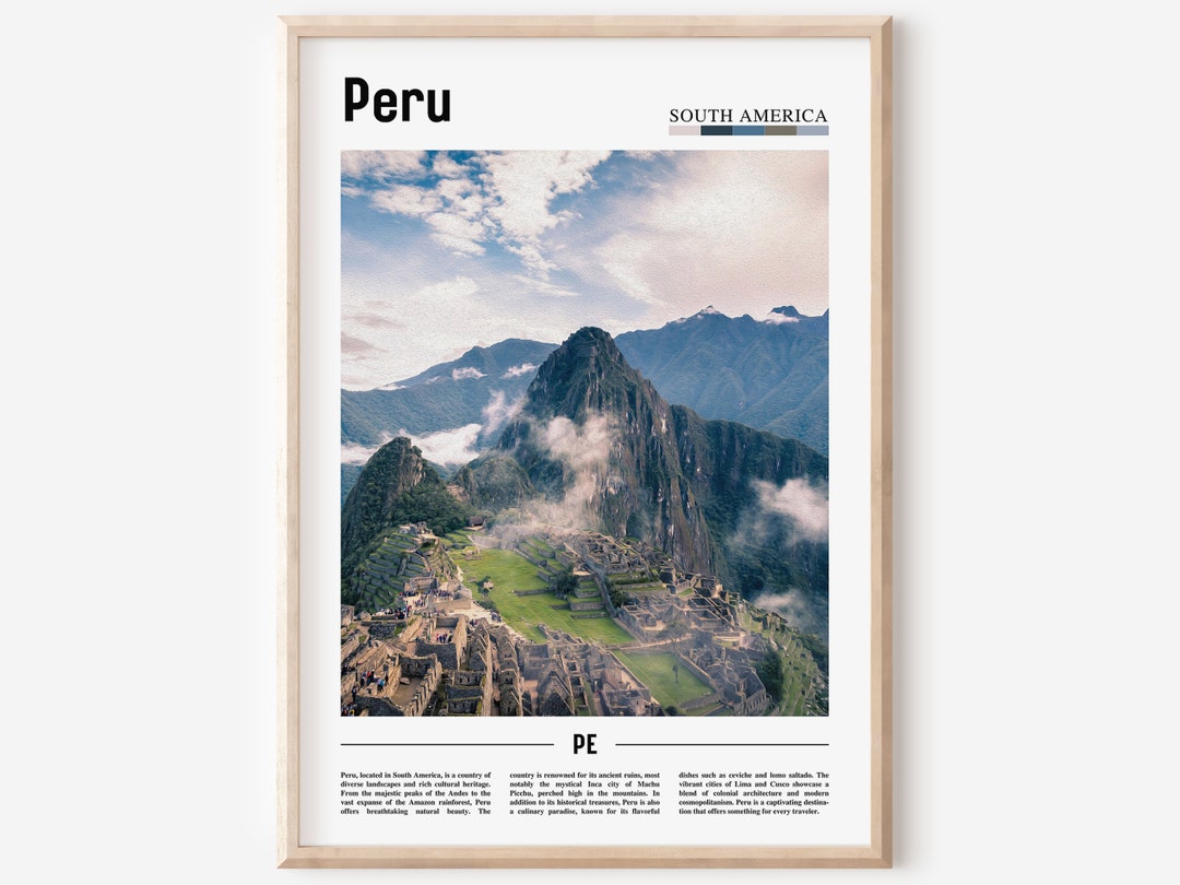 Peru Poster, Peru Print, Peru Wall Art, South America Poster, South ...