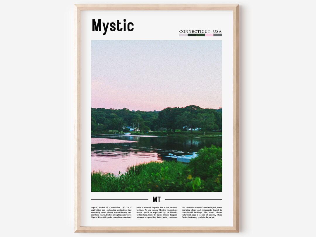 Mystic Poster, Mystic Print, Mystic Wall Art, United States Photo ...
