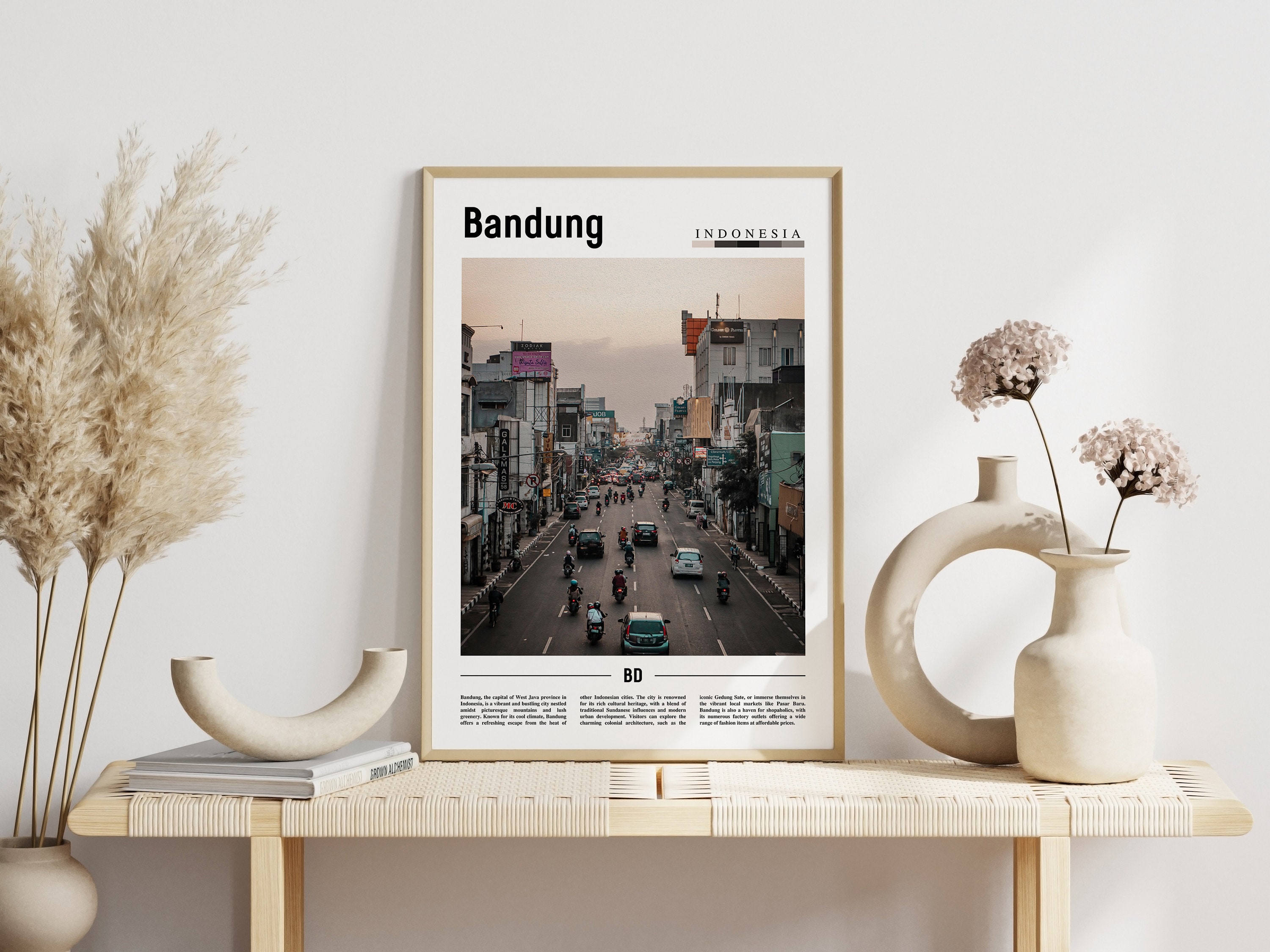 Bandung Poster, Bandung Print, Bandung Wall Art, Asia Print, Asia ...