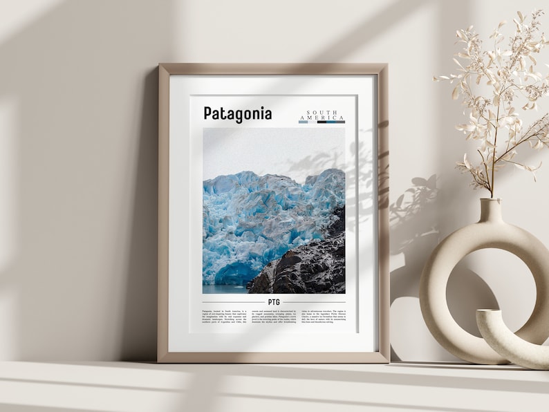 Patagonia Poster Patagonia Print Patagonia Wall Art South - Etsy