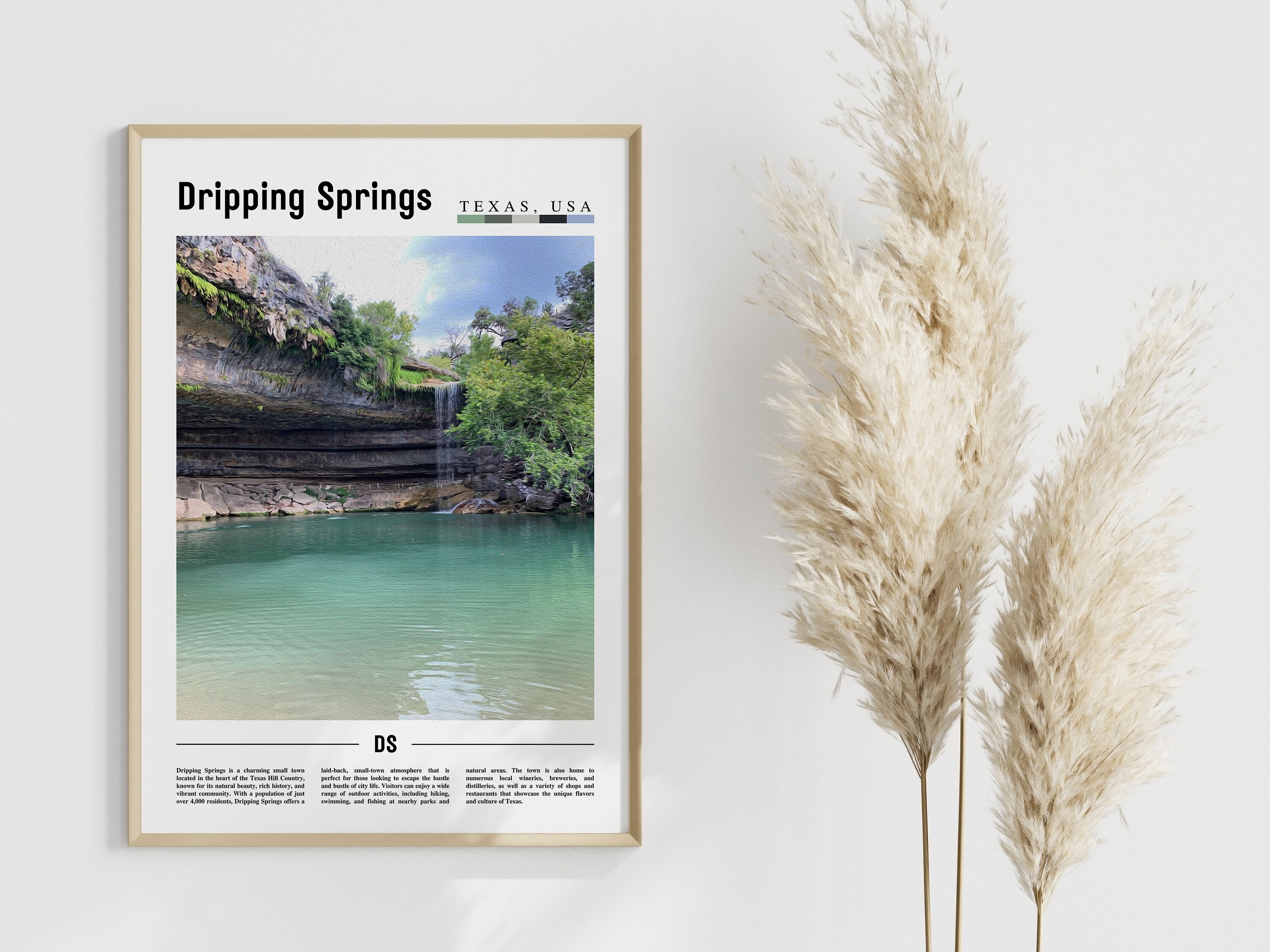Dripping Springs Poster Dripping Springs Print Dripping - Etsy