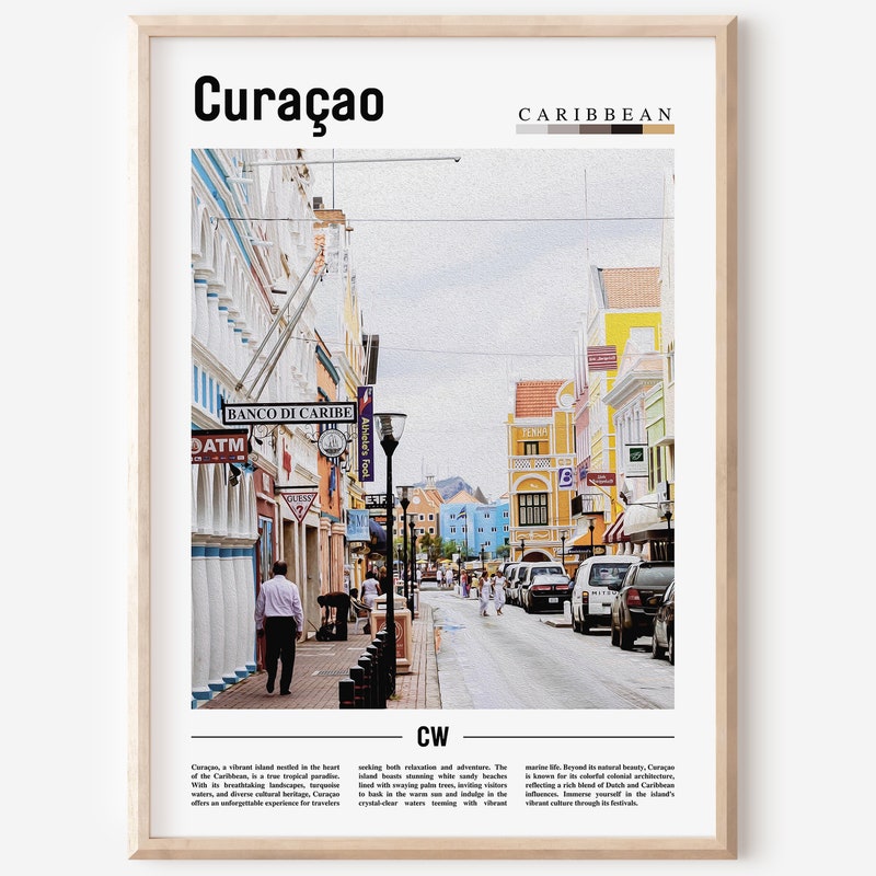 Curacao Colorful Poster - Etsy UK