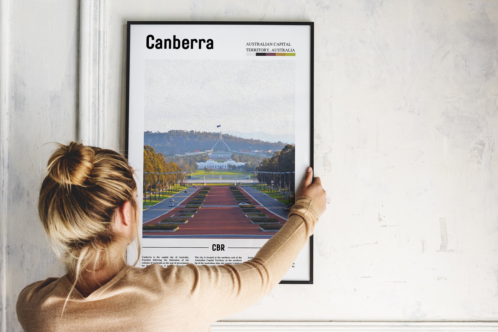 Canberra Print, Canberra Poster, Canberra Wall Art, Oil Painting Poster ...