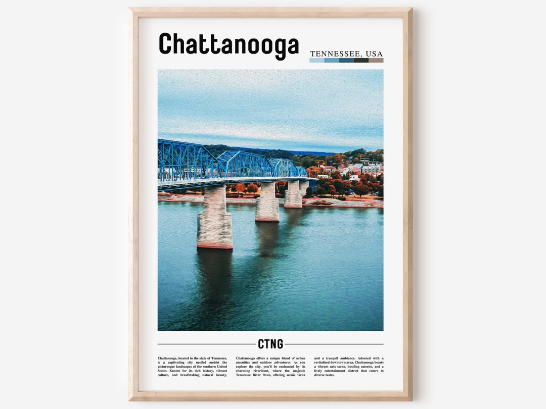 Chattanooga Poster, Chattanooga Print, Chattanooga Wall Art, United ...