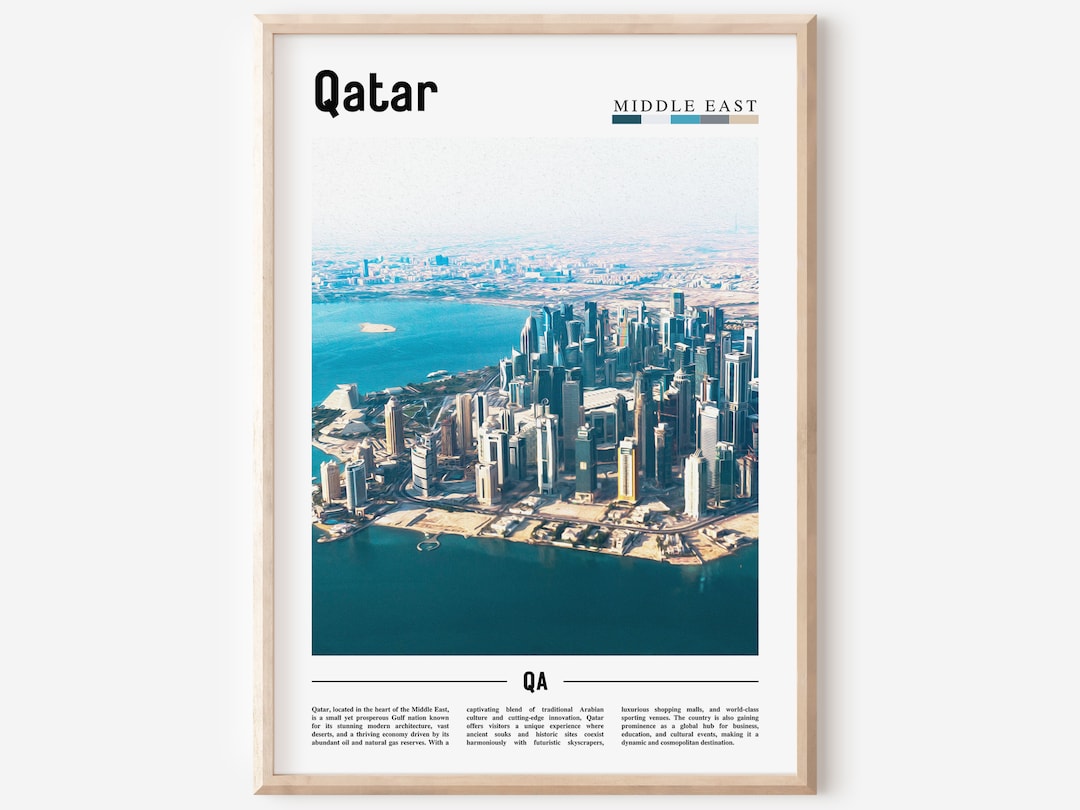 Qatar Poster, Qatar Print, Qatar Wall Art, Minimal Travel Print, Travel ...