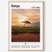 Kenya Poster, Kenya Print, Kenya Wall Art, Minimal Travel Print, Travel ...