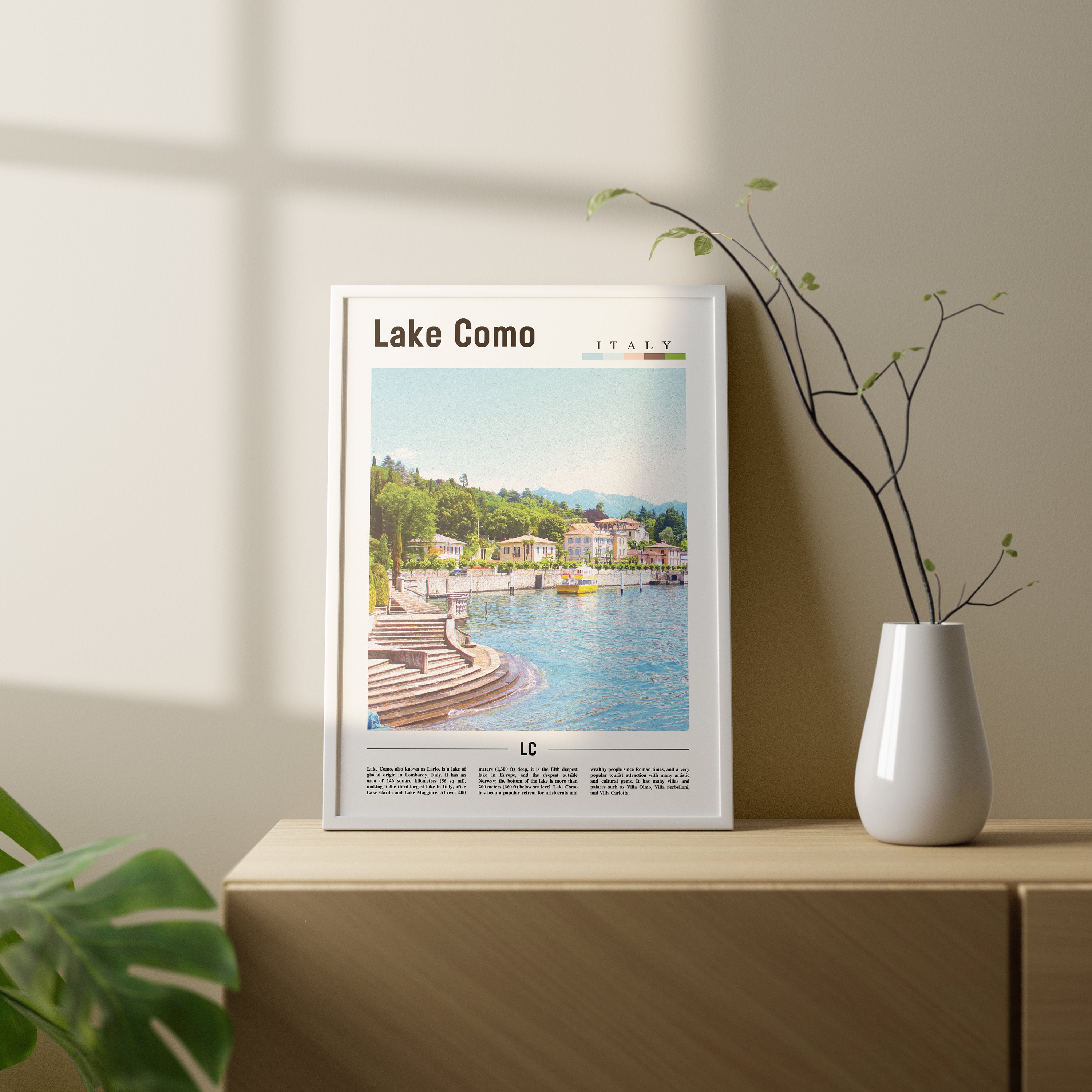 Lake Como Print, Lake Como Poster, Lake Como Wall Art, Oil Painting ...