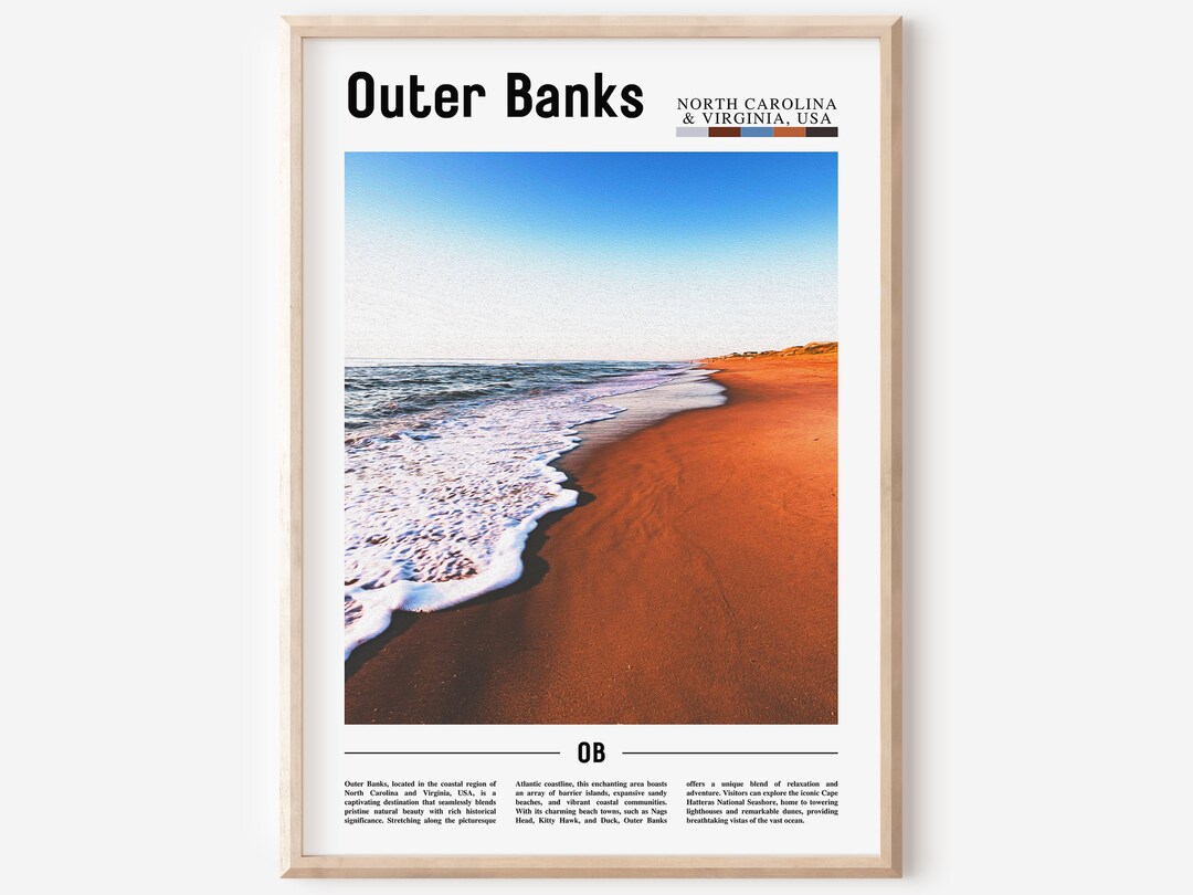 Outer Banks Poster, Outer Banks Print, Outer Banks Wall Art, United ...