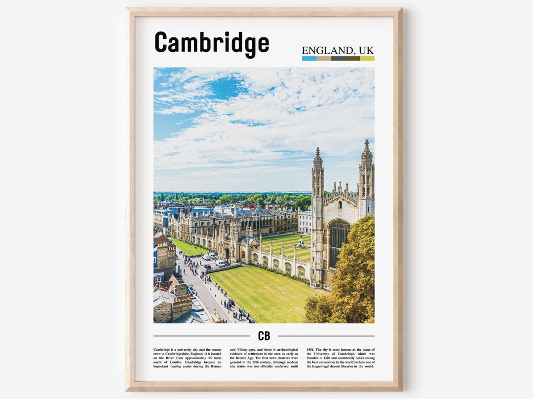 Cambridge Print, Cambridge Poster, Cambridge Wall Art, Oil Painting ...