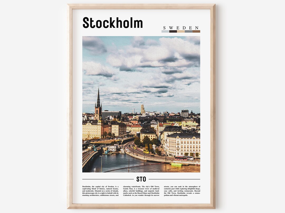 Stockholm Poster, Stockholm Print, Stockholm Wall Art, Europe Photo ...