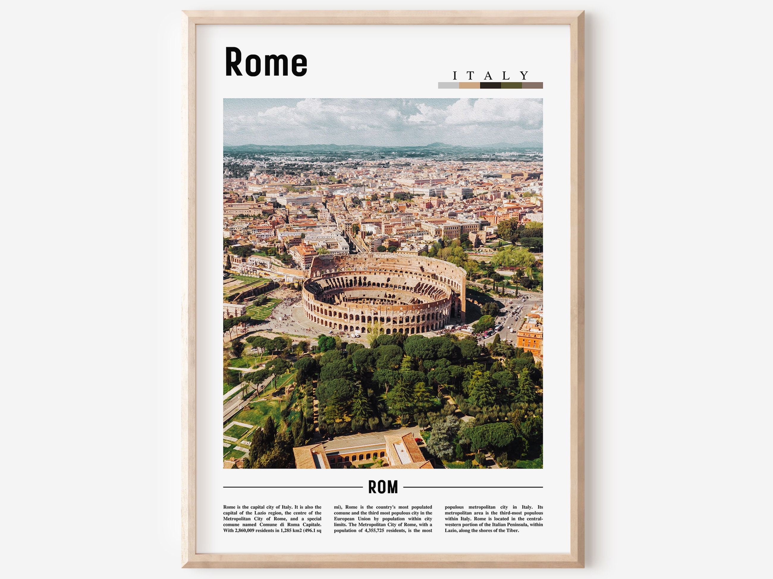 Rome Poster Rome Print Rome Wall Art Minimal Travel Print - Etsy
