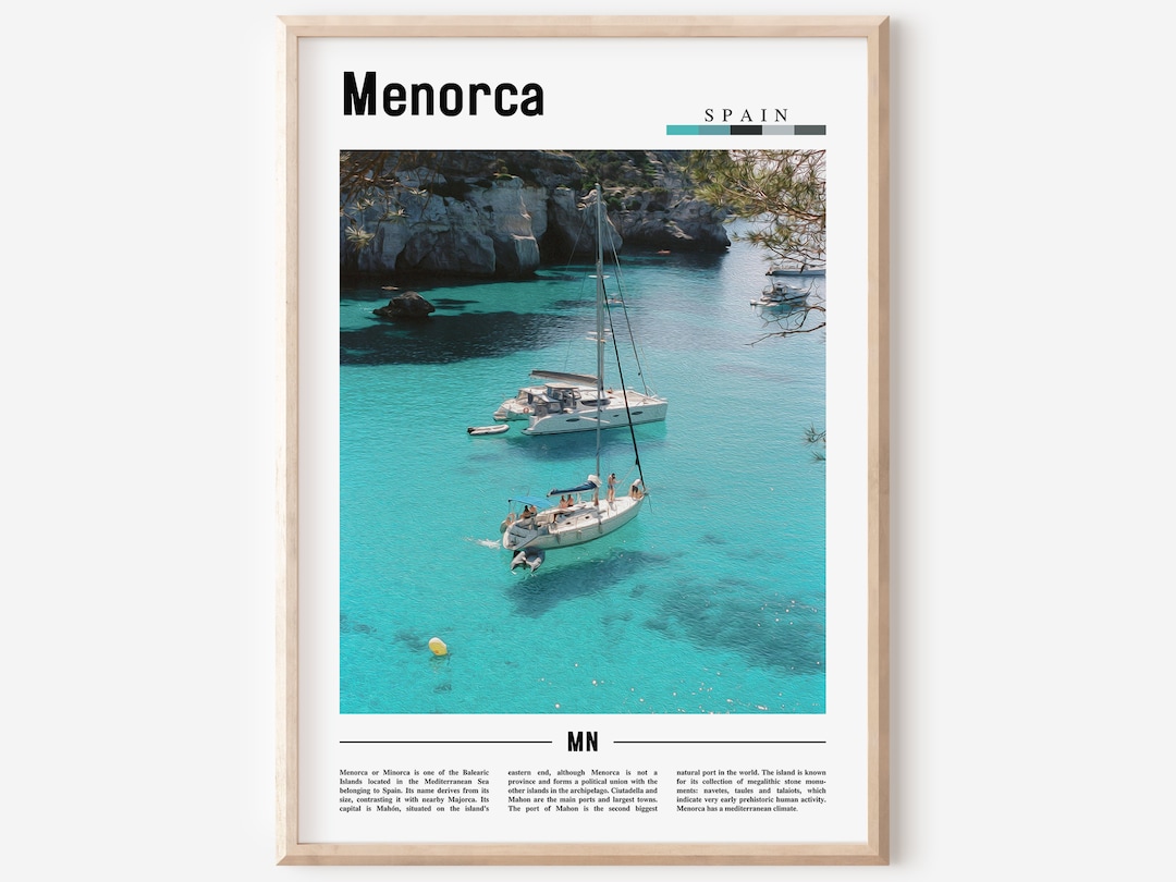 Menorca Poster, Menorca Print, Menorca Wall Art, Spain Photo, Spain ...