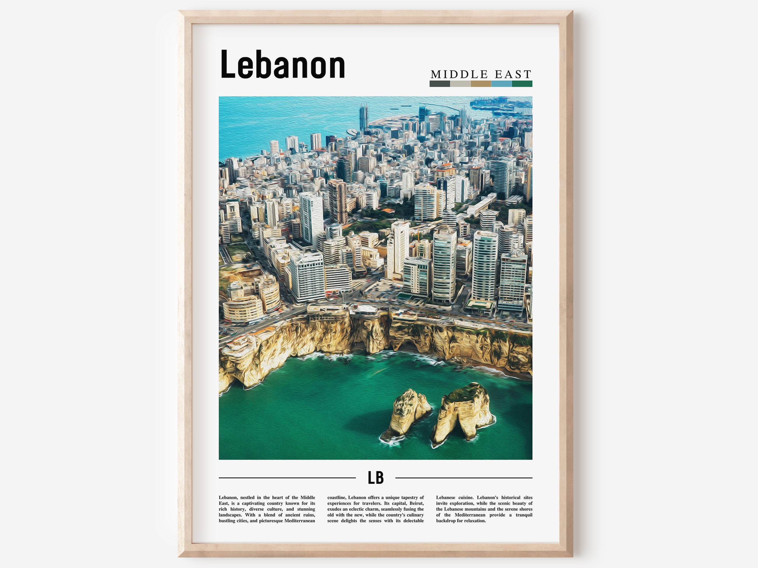 Libanon Poster, Libanon Print, Libanon Wandkunst, Minimal Travel Print ...