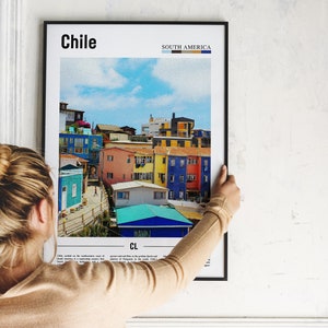 Chile Poster, Chile Print, Chile Wall Art, South America Poster, South ...