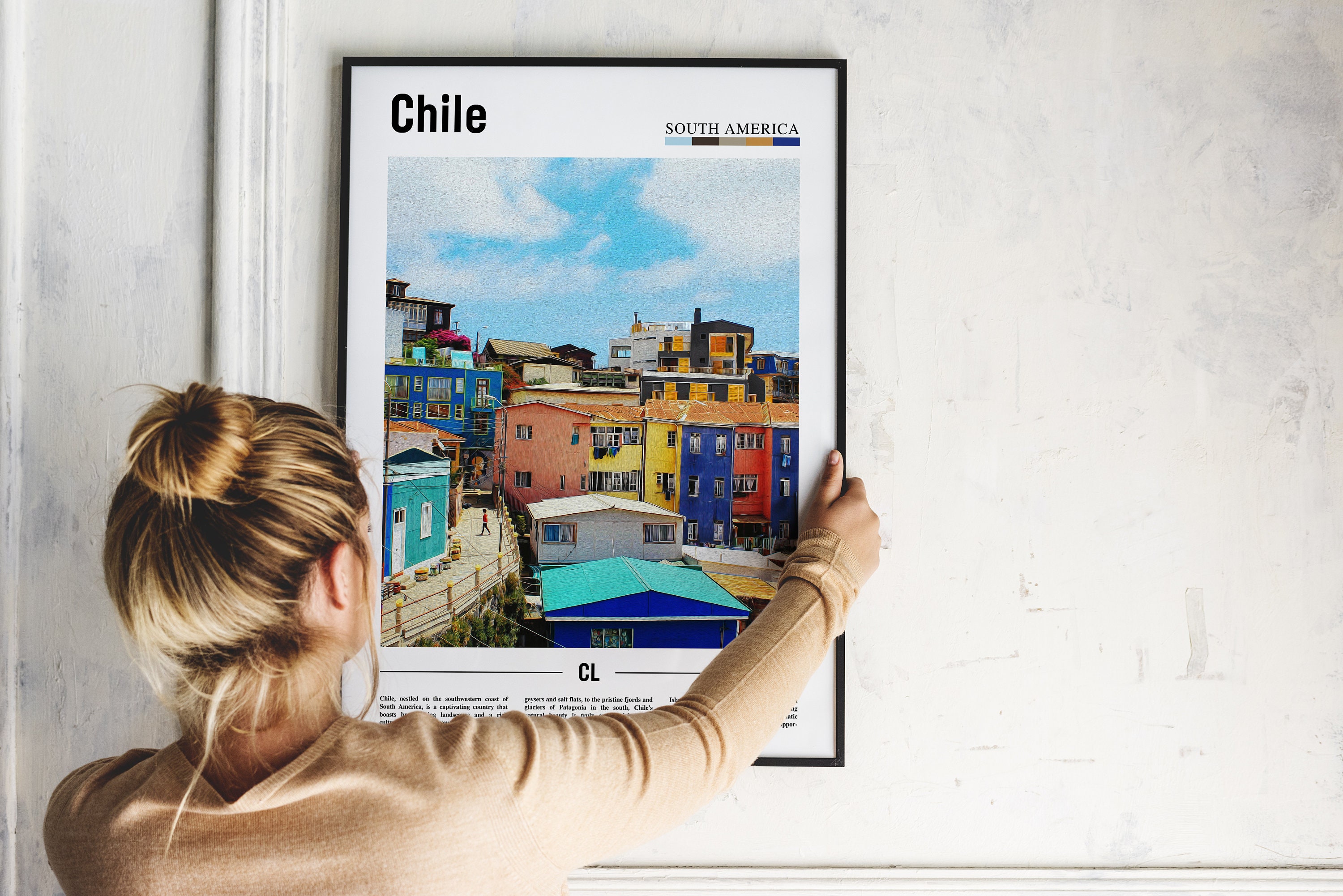 Chile Poster, Chile Print, Chile Wall Art, South America Poster, South ...