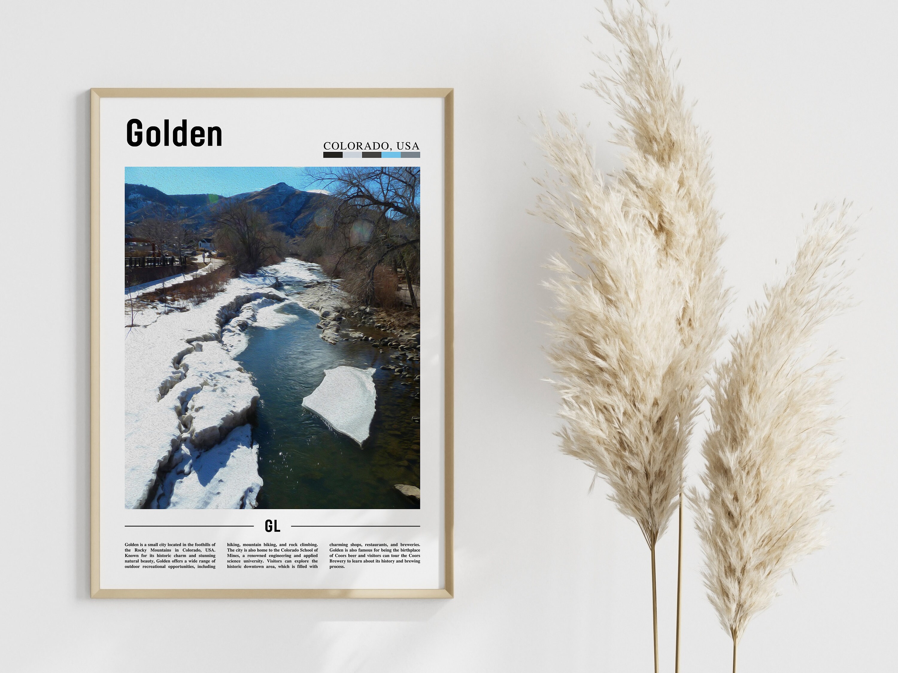 Golden Poster, Golden Print, Golden Wall Art, United States Photo ...