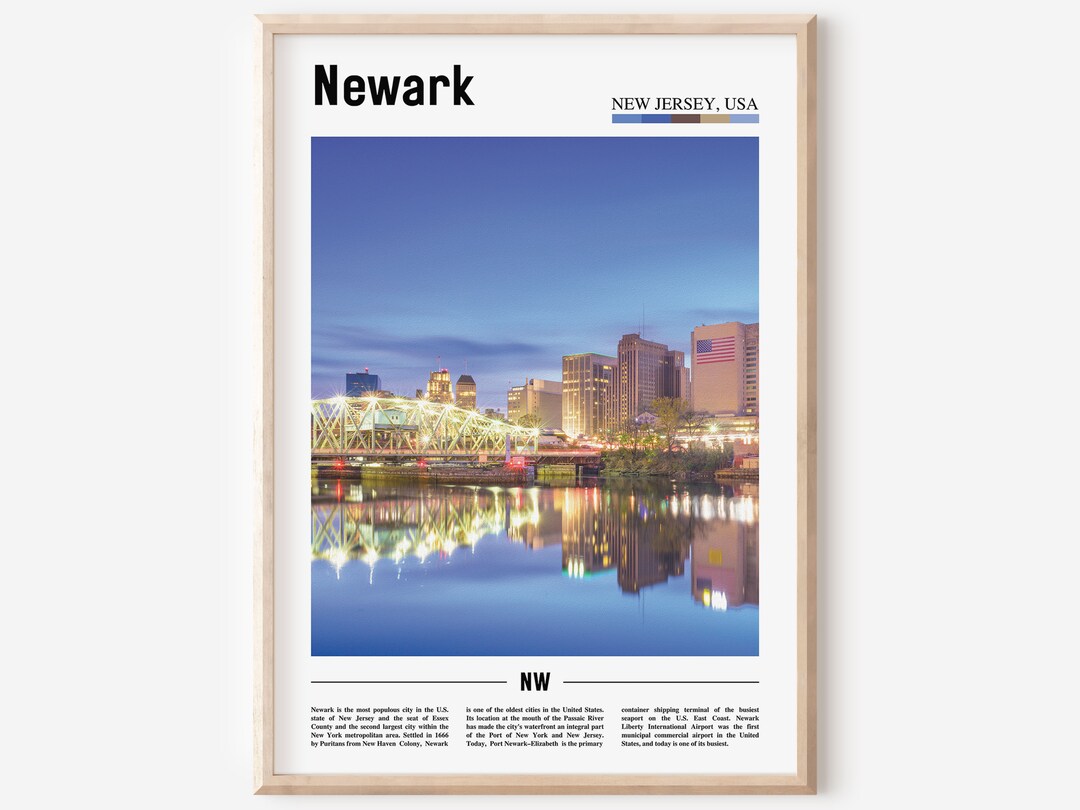 Newark Print, Newark Poster, Newark Wall Art, United States Photo ...