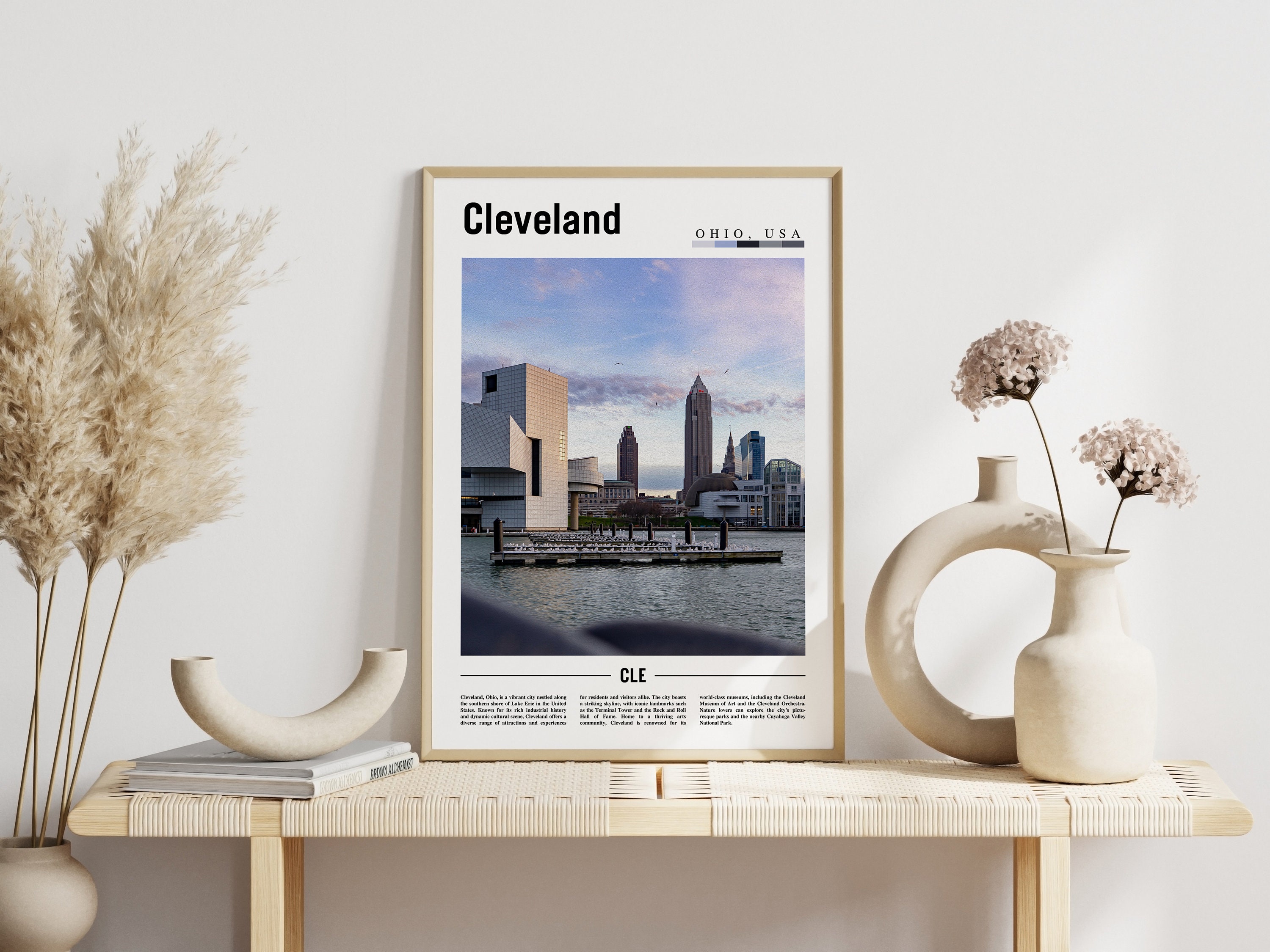 Cleveland Poster, Cleveland Print, Cleveland Wall Art, United States ...
