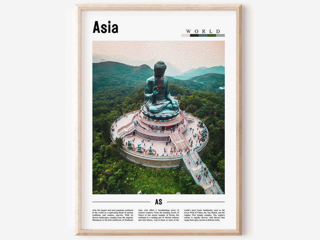 Asia Poster, Asia Print, Asia Wall Art, Asia Print, Asia Poster, Asia ...