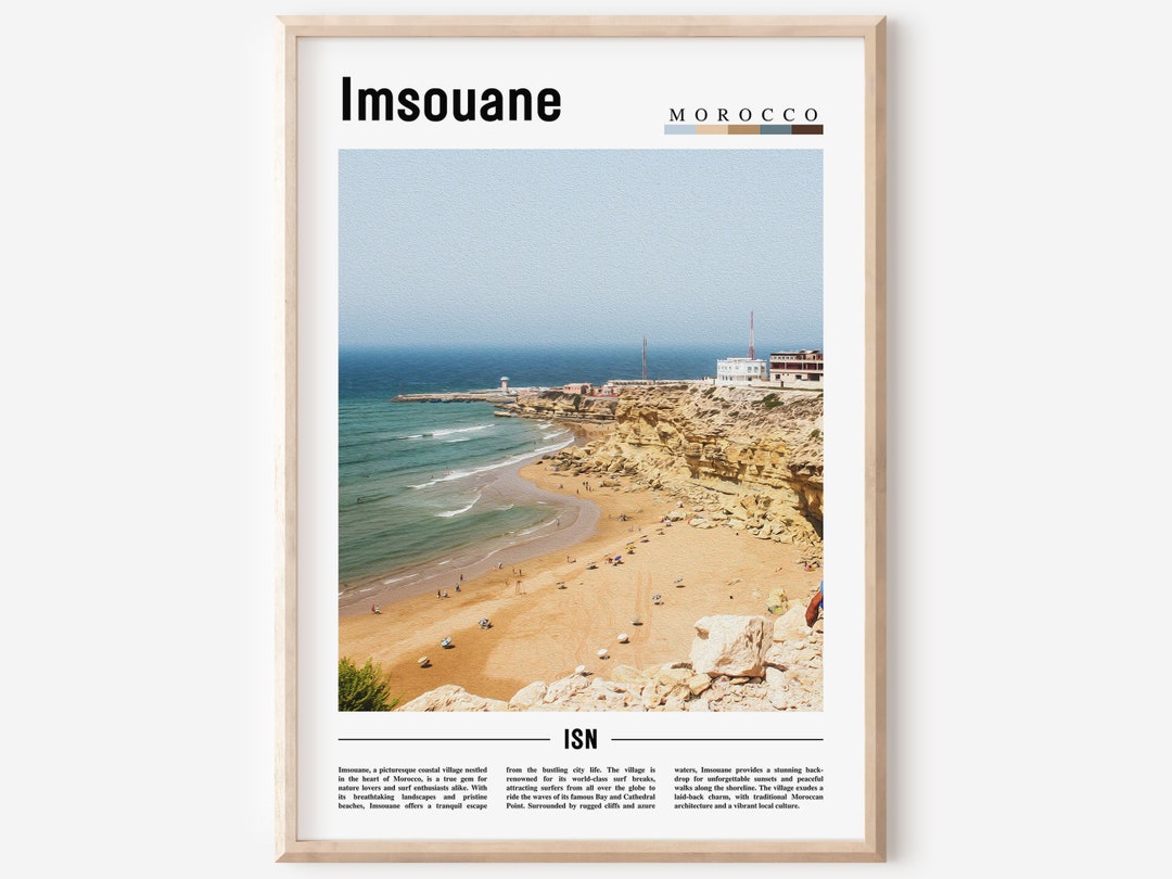Imsouane Poster, Imsouane Print, Imsouane Wall Art, Minimal Travel ...