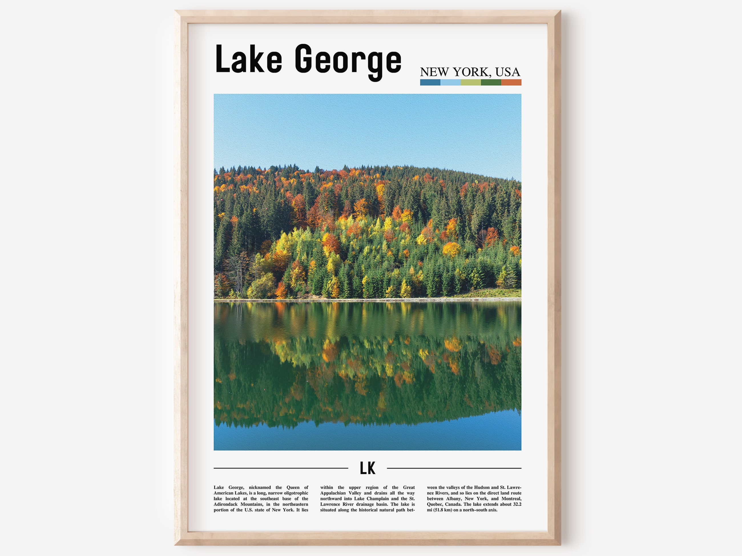 Lake George Print, Lake George Poster, Lake George Wall Art, Oil ...