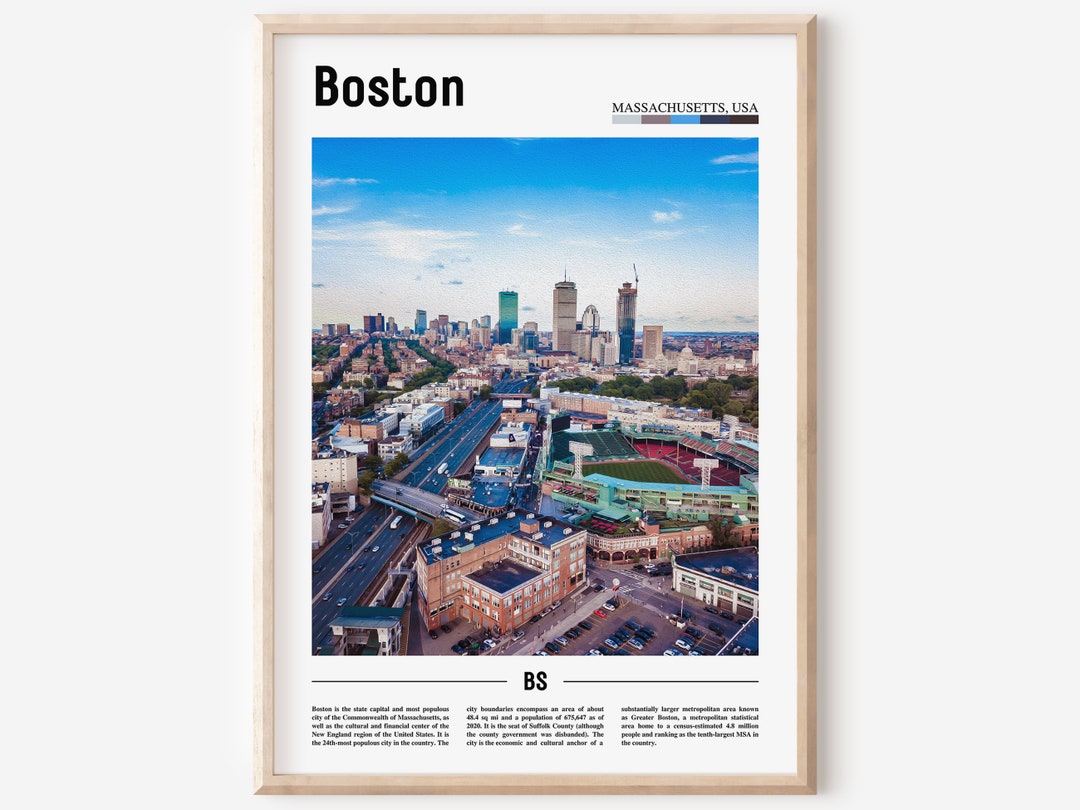 Boston Print, Boston Poster, Boston Wall Art, United States Photo ...