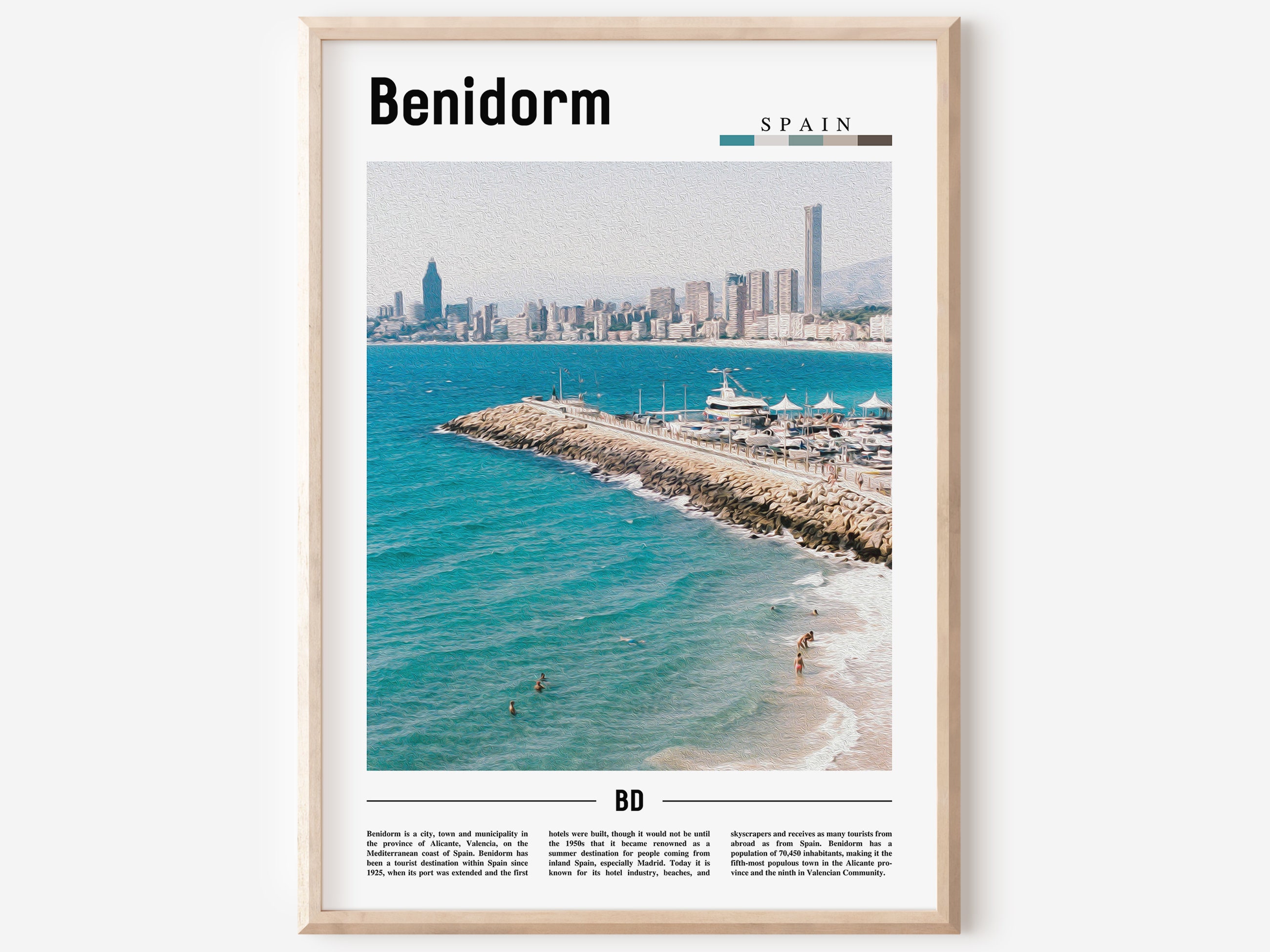 Benidorm Poster, Benidorm Print, Benidorm Wall Art, Spain Photo, Spain ...