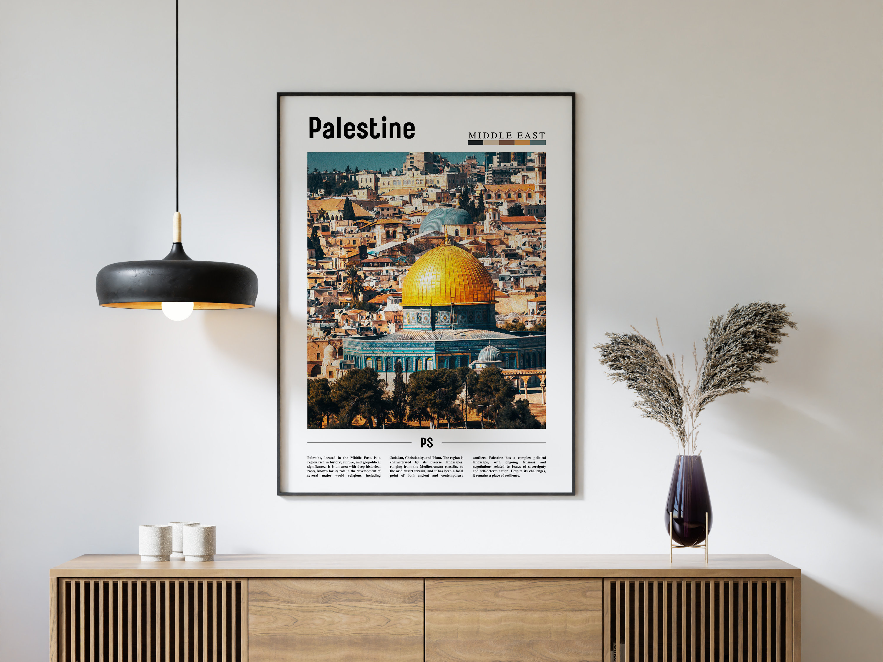 Palestine Poster, Palestine Print, Palestine Wall Art, Minimal Travel ...
