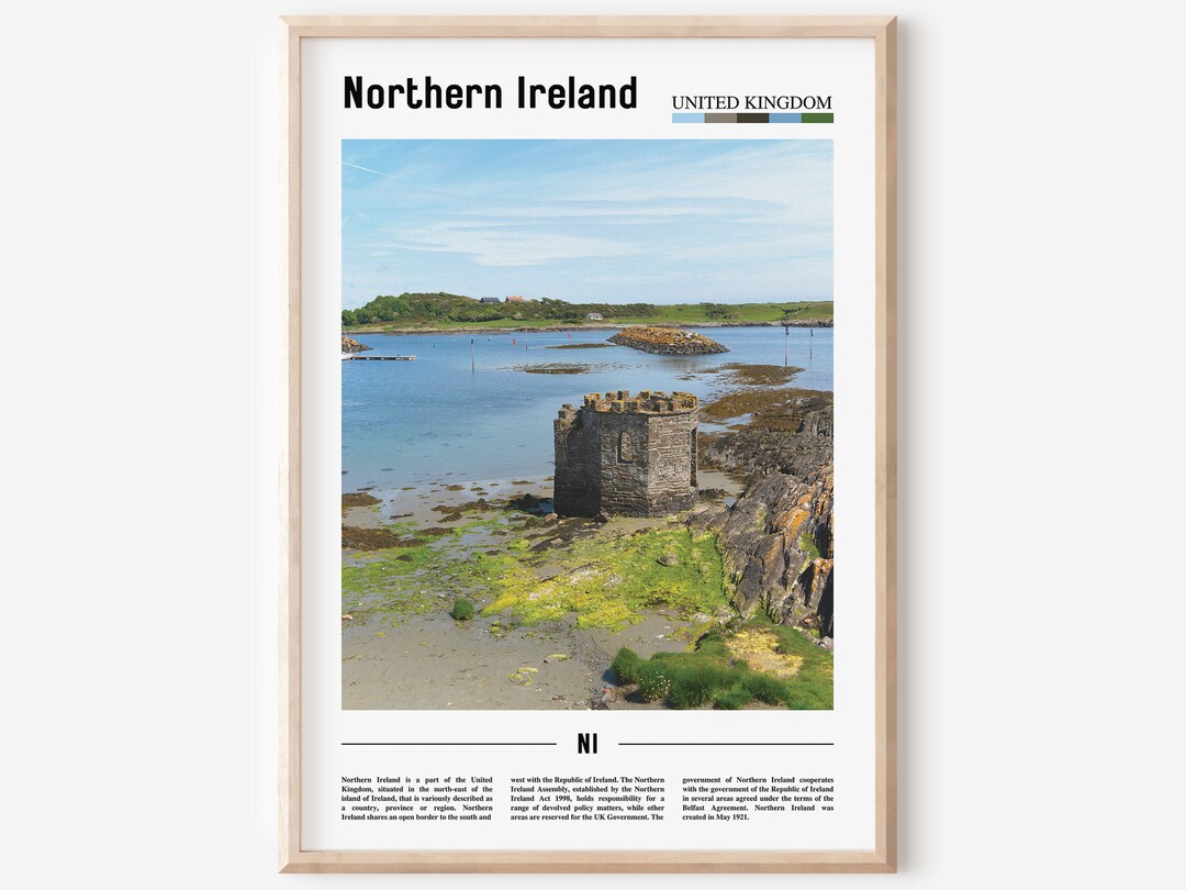 Northern Ireland Print, Northern Ireland Poster, Northern Ireland Wall ...