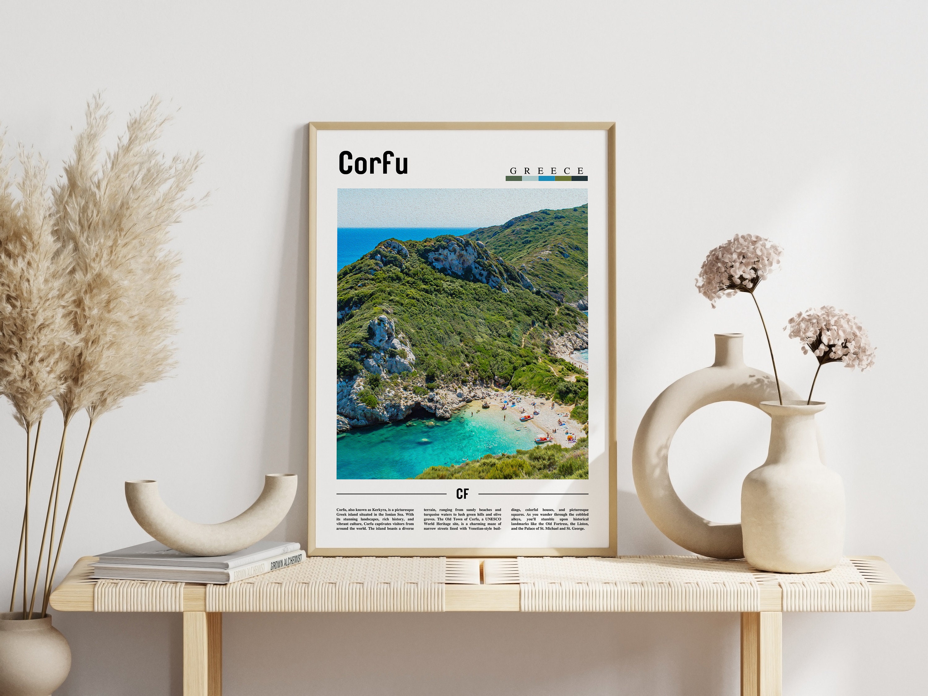 Corfu Poster Corfu Print Corfu Wall Art Europe Photo - Etsy