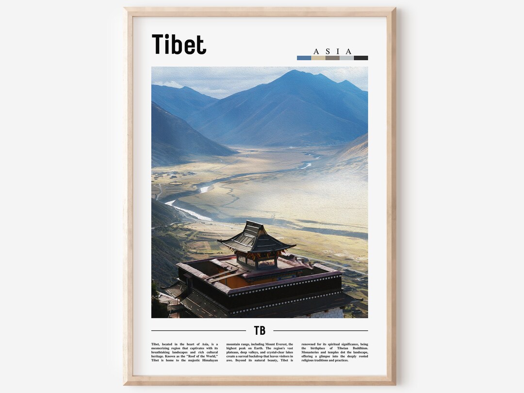 Tibet Poster, Tibet Print, Tibet Wall Art, Asia Print, Asia Poster ...