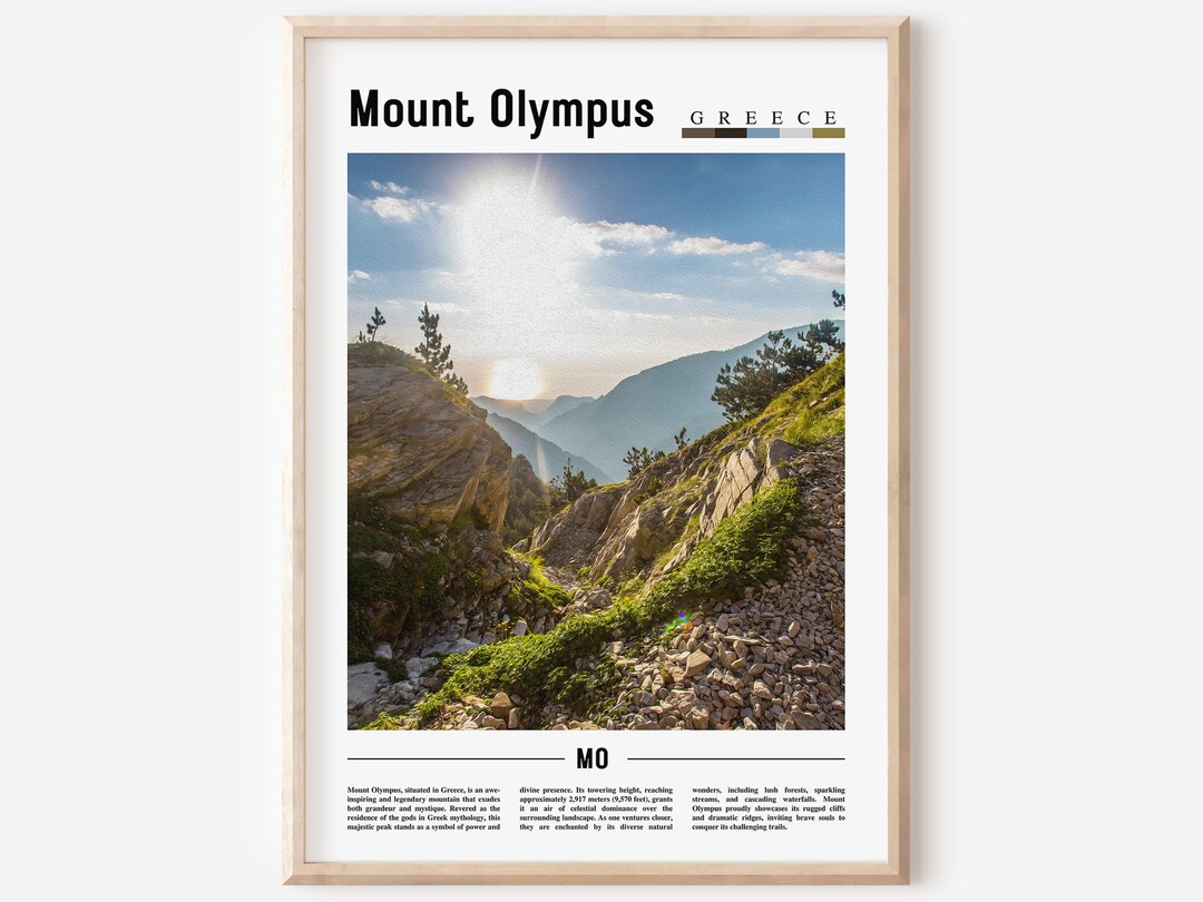 Mount Olympus Poster, Mount Olympus Print, Mount Olympus Wall Art ...