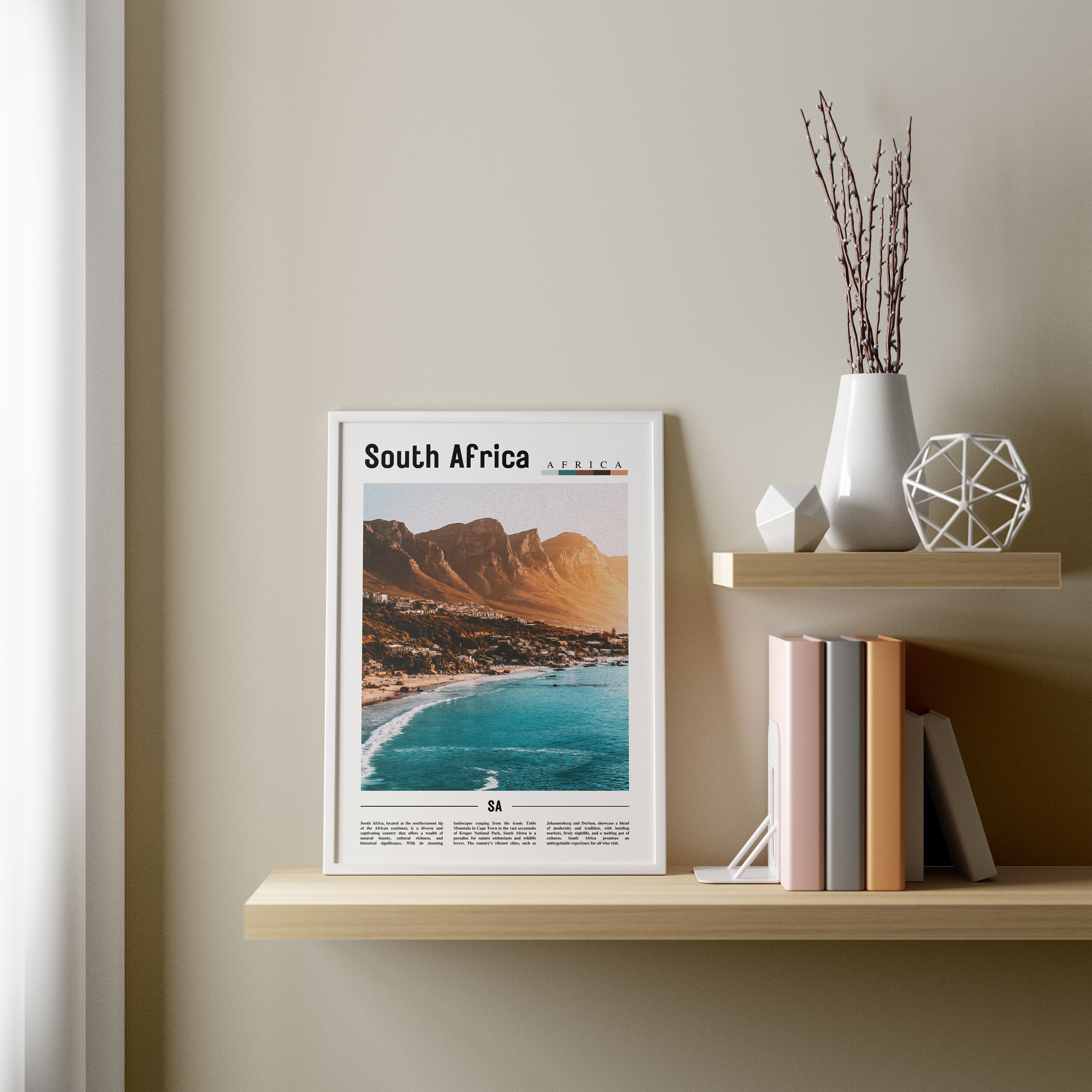 South Africa Poster, South Africa Print, South Africa Wall Art, Minimal ...