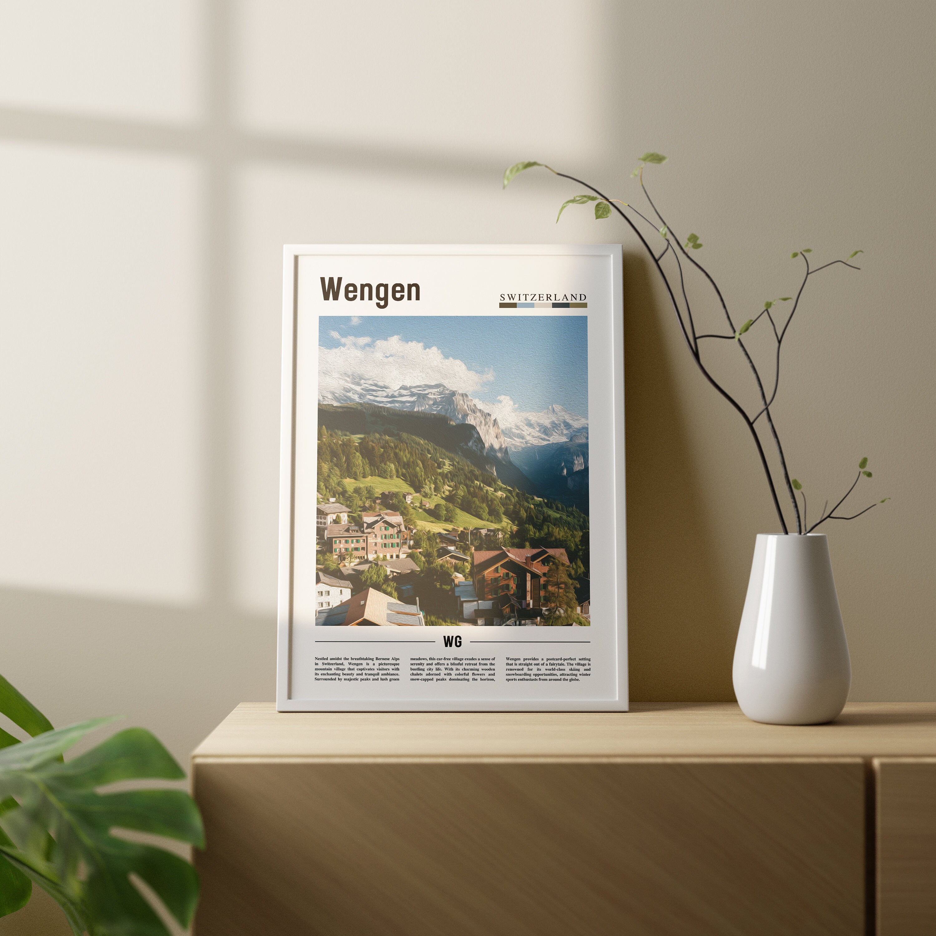 Wengen Poster, Wengen Print, Wengen Wall Art, Europe Photo, Europe ...