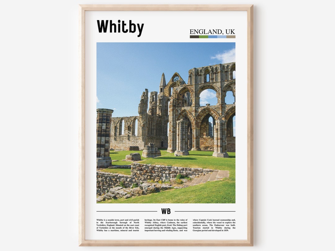 Whitby Print, Whitby Poster, Whitby Wall Art, Oil Painting Poster ...
